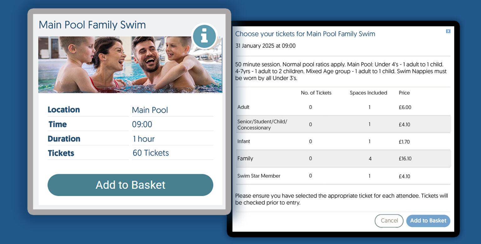 Improvements to Booking System - Active Centres